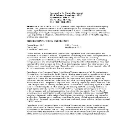 Cassandra E. Cauls1 | DOC