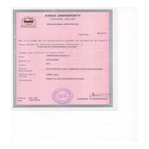 provisional certificate | PDF