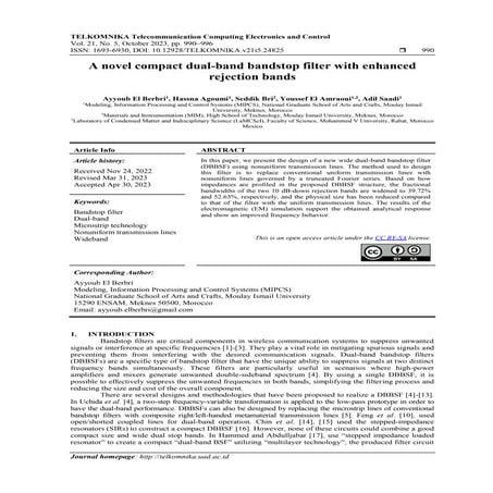 A Novel Compact Dual Band Bandstop Filter With Enhanced Rejection Bands Pdf