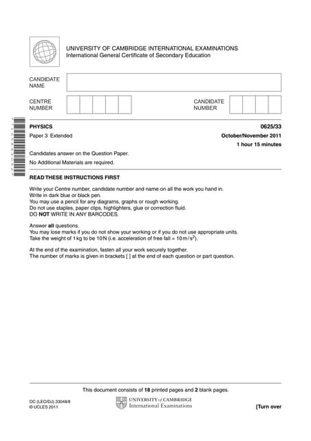 IGCSE Formula Sheet | PDF | Secondary Education | Education