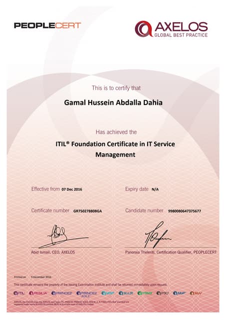 ITIL® V3 2011 Certification | PDF