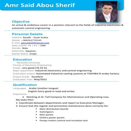 Eng.Amr Said CV2 | PDF