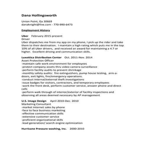 2016 RESUME FROM WORDPAD | PDF