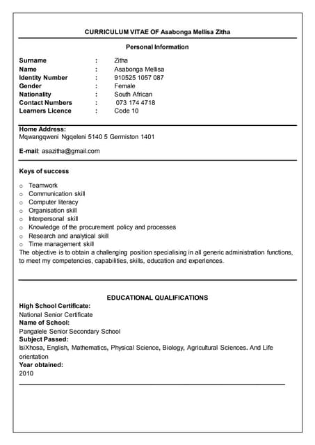 Sue CV | DOC | Professional School | Postgraduate Education