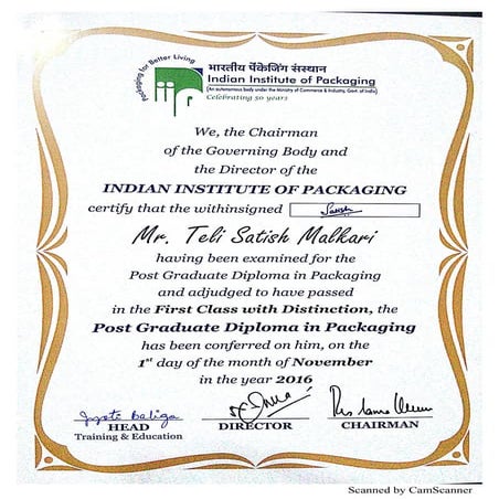 IIP Degree Certificate | PDF