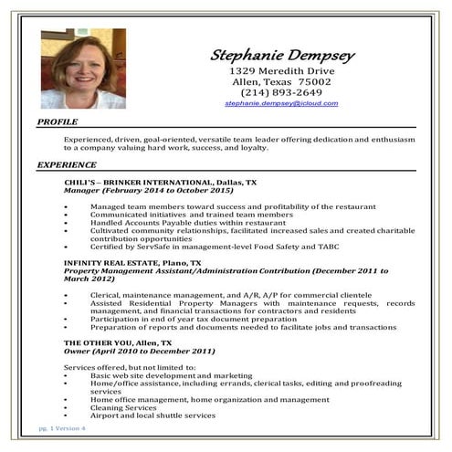 Stephanie Dempsey Resume | PDF