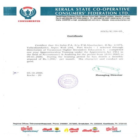 certificate of apprenticeship from KSCCF | PDF