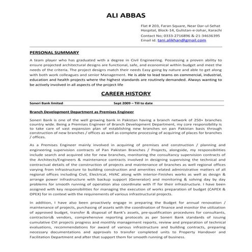 Ali Abbas - Premises Engineer | DOC