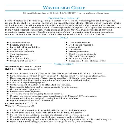 Waverleigh Graff Resume 1 | PDF