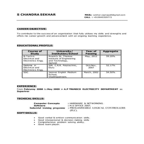ChandraSekhar_Resume | DOCX