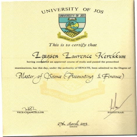 MSIS Degree Certificate | PDF