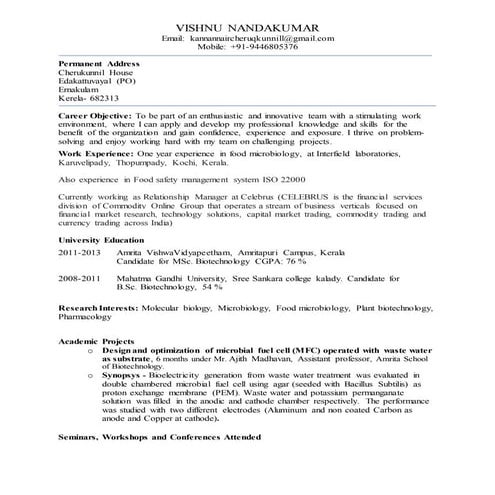 VISHNU, UPDATED RESUME 111 - Copy | DOCX
