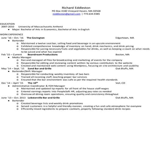 GordonBartendResume3 5 13b | DOCX
