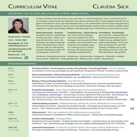 CV_Claudia-Sick_2015_Full | PDF