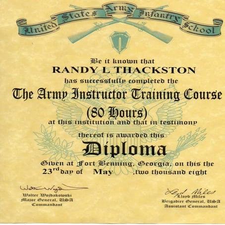 Instructor Certificate | PDF