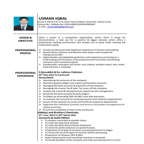 CV Usman Iqbal | DOCX