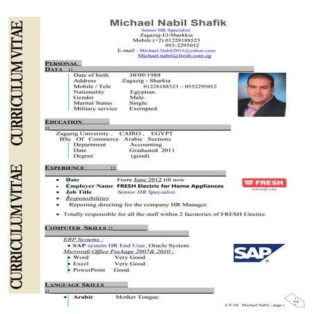 michael nabil CV (1) - Copy (2) | DOC