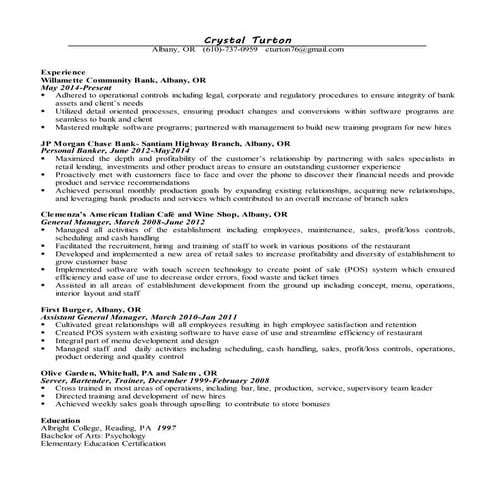 Crystal Turton resume | DOCX