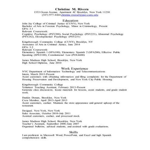 Christine's Resume JJ Updated | DOCX
