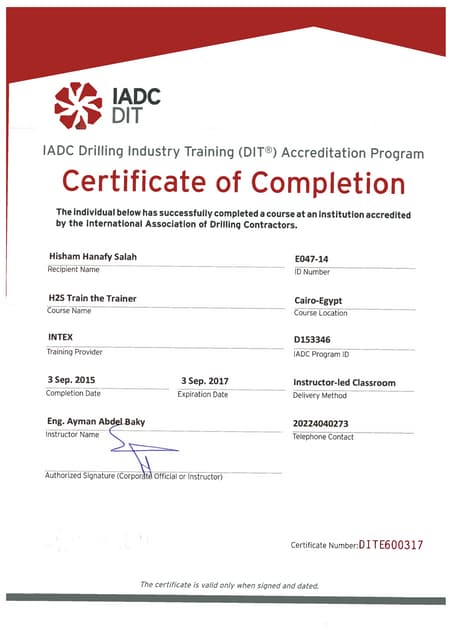 Certificate of Recognition – TFOET (OPITO APPROVED) – ENERTECH SAFETY ...