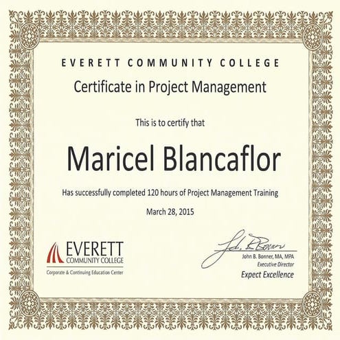 Certificate - Project Management | PDF