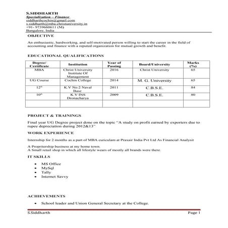 Christ Resume SID - Copy | DOC