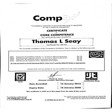 T Seay CompEx | PDF