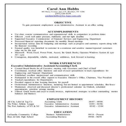 carol hobbs - resume | DOCX