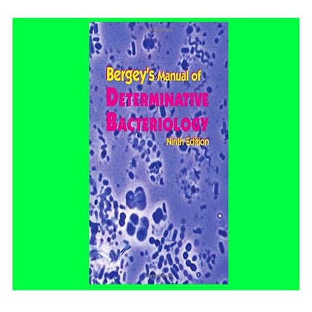 Full Epub Bergey's Manual of Determinative Bacteriology | PDF ...