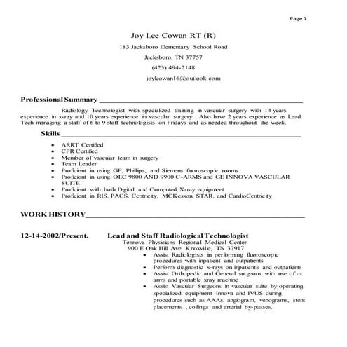 joys resume 2016 | PDF