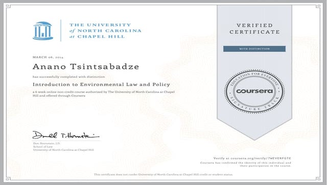 Coursera Verified Certificate