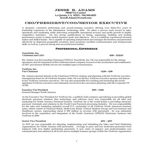 Jesse Adams Resume 2016 | DOC