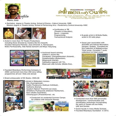 Manu Profile _ 2013 Single Page + | PDF