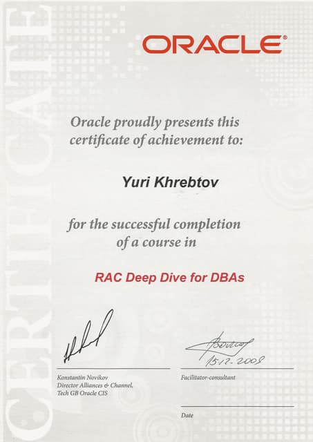 Oracle Rac Deep Dive For Dbas Pdf Databases Computer Software And