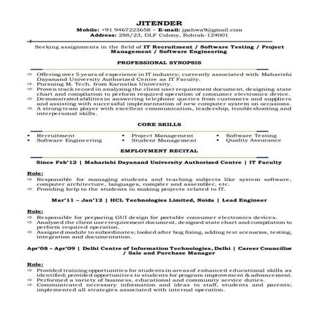 Jitender Pahwa CV | DOCX