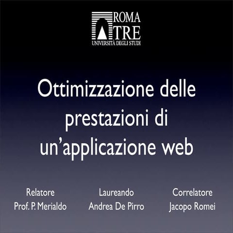 Ottimizzazione delle prestazioni di una applicazione web | PDF | Web ...