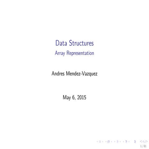 Preparation Data Structures 06 Arrays Representation Ppt 