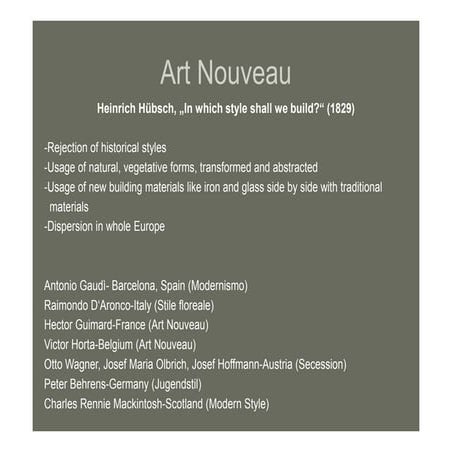 06 art nouveau gaudi,horta,guimard [compatibility mode] | PPT