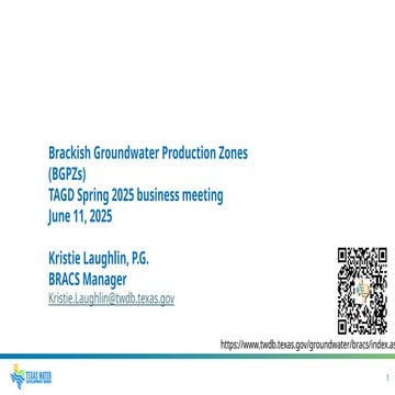 2025-06-10 Brackish Groundwater Production Zones (BGPZs) | PPTX