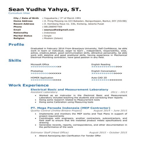 CV SEAN pdf | PDF