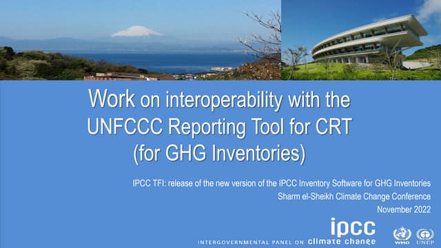 Overview of the IPCC Inventory Software for National Greenhouse Gas ...
