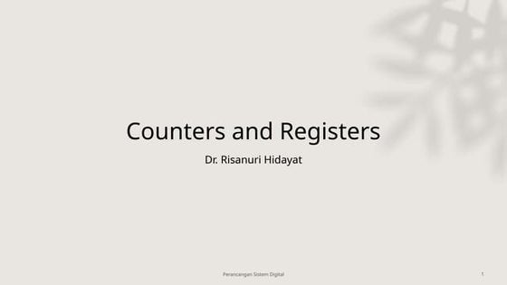 Logic Design - Chapter 8: counters | PPT