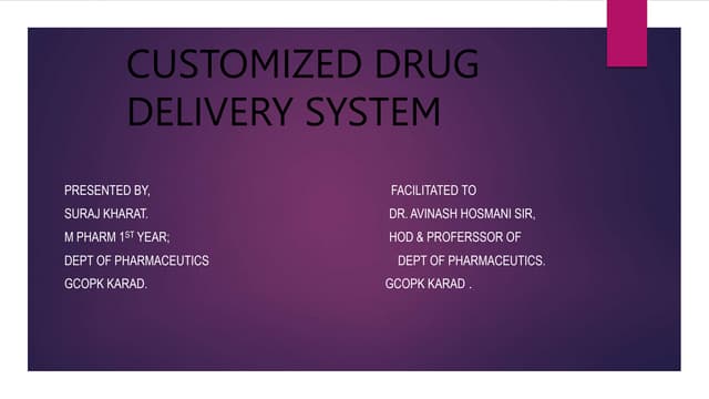 Automated drug despensing | PPTX