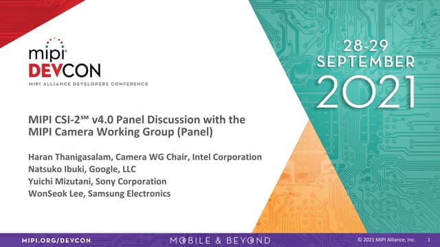 “Using MIPI CSI to Interface with Multiple Cameras,” a Presentation from Meta | PDF | Operating ...