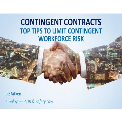 ATC - Contingent Contracts- Top Tips to Limit Contingent Workforce Risk | PPT