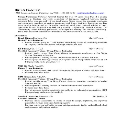 Bruce Smith Resume 2016 | PDF