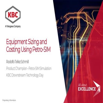 Equipment sizing and costing using Petro-SIM | PDF