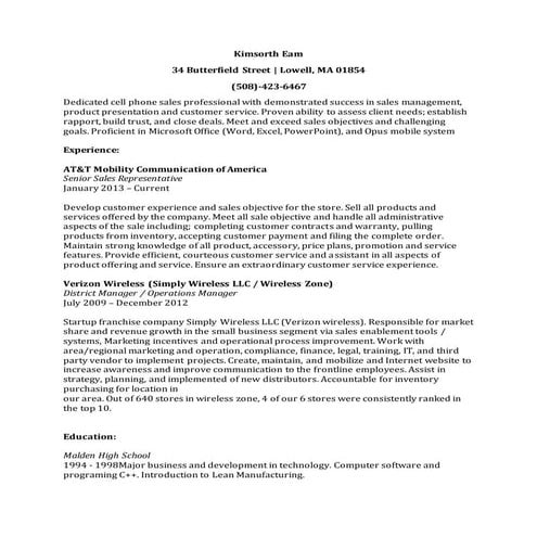 Kimsorth Eam Resume | DOCX