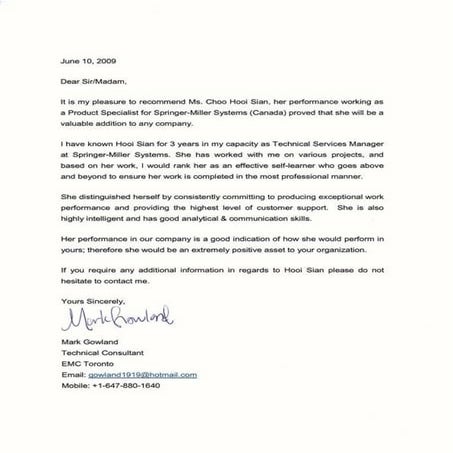 Recommendation Letter 3 | PDF