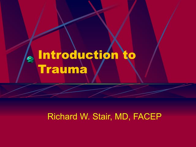 Trauma care | PPTX